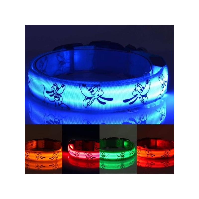 Pluto Lyshalsbånd – LED Hundehalsbånd til Synlighed i Mørket